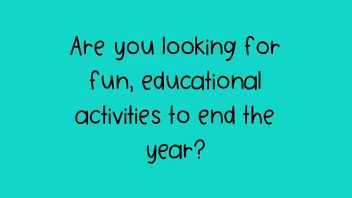 End of School Year Alphabet Countdown Calendar IB PYP Inquiry Activities