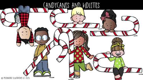 Candy Canes and Kidlettes clip art, Christmas clip art Mini | TPT