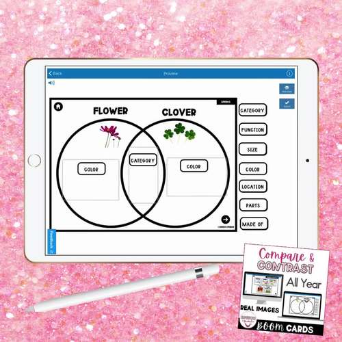 Compare & Contrast All Year Boom Cards by Speech Friend | TPT