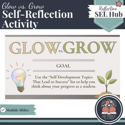 Glow vs Grow SEL Reflection | Goal Setting | Action Plan | Conference Tool