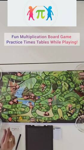 Multiplication Challenge Board Game - Fun Math for Grade 3-5! by Neda Math