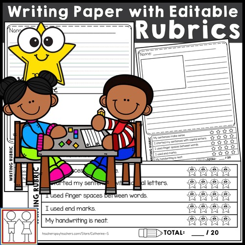 Writing Paper with Rubric by Catherine S | TPT