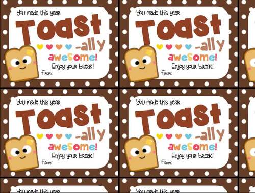 Cinnamon Toast Crunch End of Year Gift Tag-You made this year Toast ...