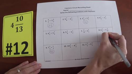 Fractions Circuit Activity by Math Circuits | Teachers Pay Teachers