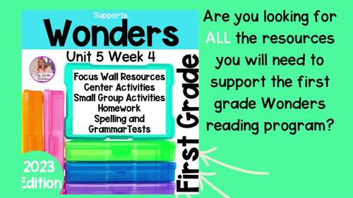 Wonders 1st Grade Reading Unit 5 Week 4 | Centers & Small Group ...