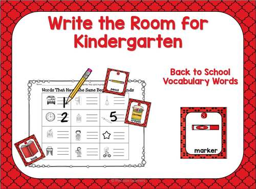 Back to School Write the Room Center Activities | For Kindergarten