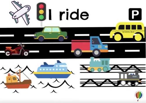 Sentence Building Vehicles Boom™ Cards by Teacher Camille | TPT