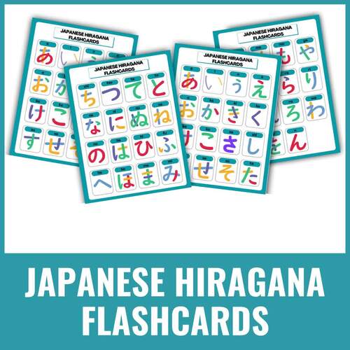 Japanese Hiragana Flashcards - Japanese Alphabet Flashcards for Beginners