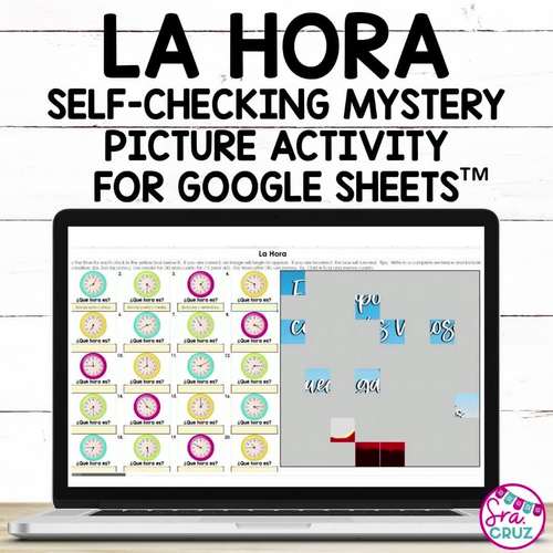 La Hora Telling Time Spanish Practice Mystery Picture Puzzle for Google ...