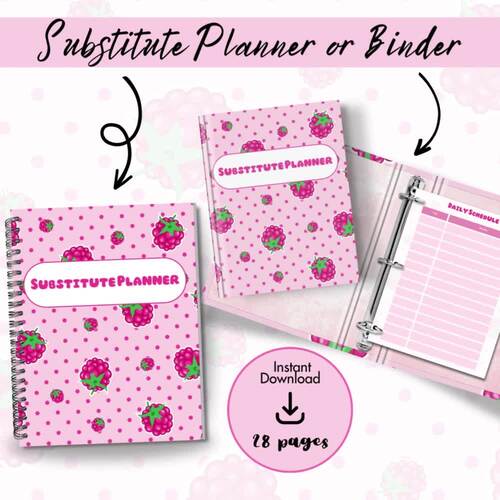Substitute Planner - Printable Substitute Teacher Binder - Teacher ...