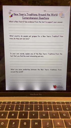 New Year's No Prep Activity Pack- Coffee & Classrooms | TPT