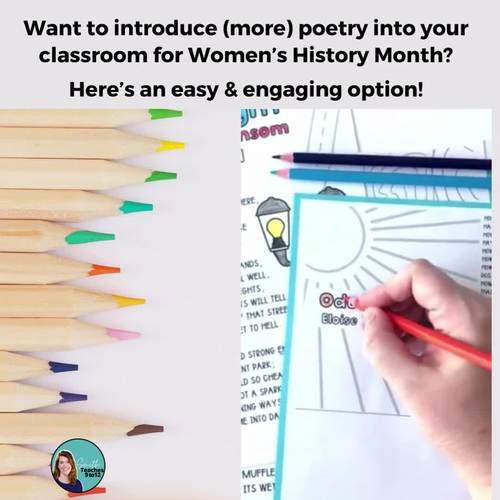 Poetry Coloring Pages and Poetry Exploration for Women's History Month