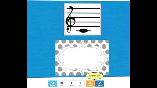 Treble Clef Note Recognition (Write-In) Digital Boom Learning Task Cards