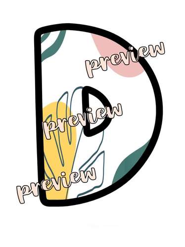 Bulletin Board Letters and Numbers - Tropical BOHO by Anh Huynh | TPT