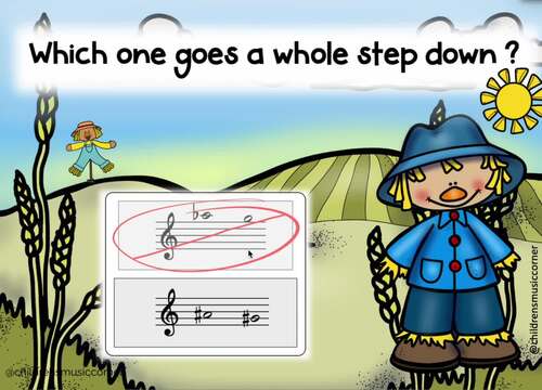 Fall Half Step Whole Step with Accidental in Digital Task Cards on Boom ...