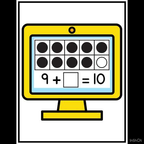 School Themed Matching Addition Facts: Parts of 10 by The Numerical Nook