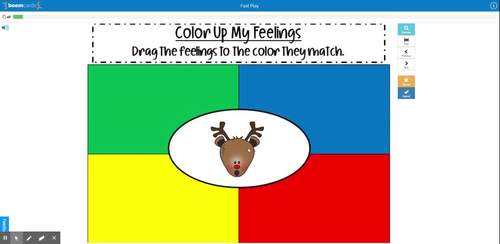 BOOM Cards Christmas Emotions & Emojis Social Skills Speech Therapy