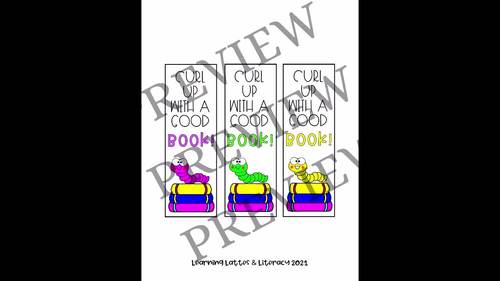 Bookworm Treat Tags Bookmarks Bag Toppers Summer Reading Gummy Worms ...