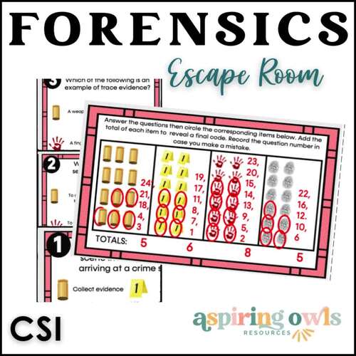 Crime Scene Investigation CSI Forensics Task Cards Scavenger Hunt ...