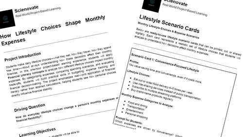 Financial Literacy Project | How Lifestyle Choices Shape Monthly Expenses