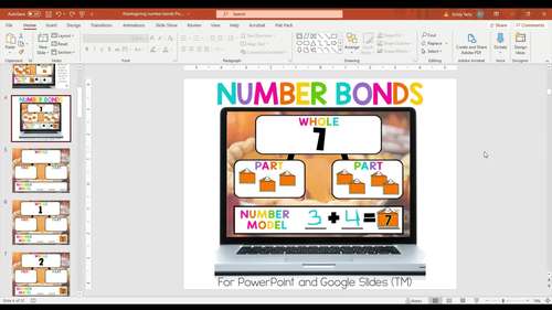 Number Bonds Thanksgiving Math Activity for Addition and Subtraction ...