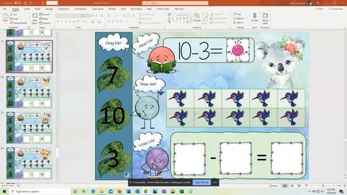 Subtraction from 10 Kindergarten by On Butterfly Wings | TPT