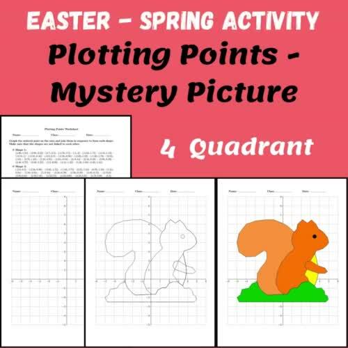 Spring/Easter Coordinate Plane Graphing Mystery Pictures: Plotting ...