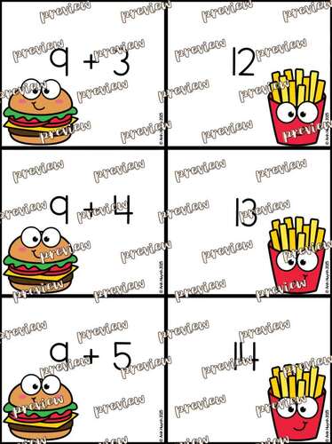 First Grade Problem Pals: Math Facts Memory Game (Addition to 20 | +9 ...