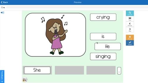 Forming or Building 3 word sentences with GIF Boom Cards | TPT