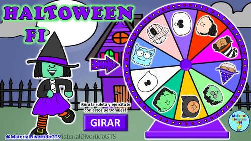 RULETA DE HALLOWEEN FITNESS - PPTX Interactivo (Material Mágico Divertido)