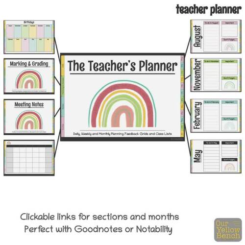 The Teacher's Digital Planner and Notes by OurYellowBench | TPT