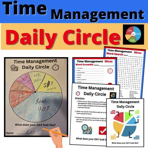 Time Management Slices My Pie Activity Resource CTE Workplace Skills