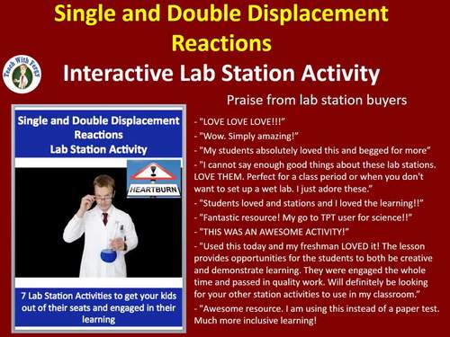 Single and Double Displacement Reactions - 7 Engaging Lab Station ...