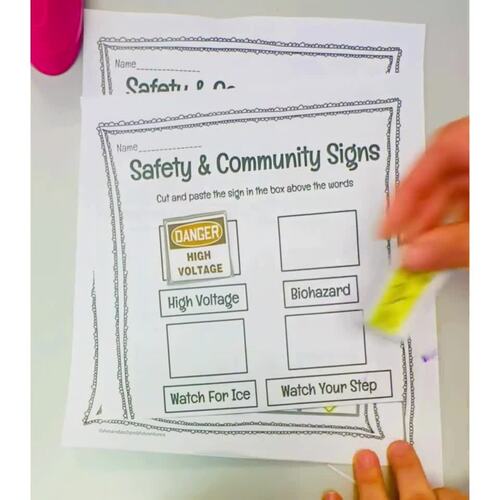 Special Education Safety and Community Signs Life Skills Worksheets