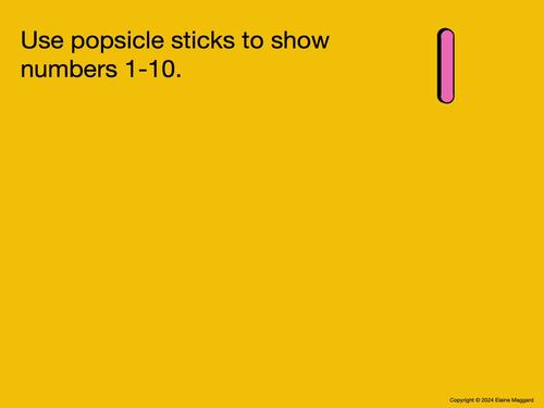 Digital Place Value Teaching Kit with Movable Popsicle Sticks & Base ...