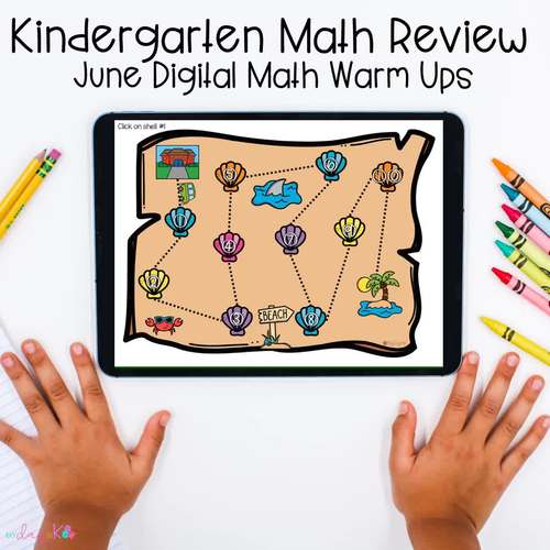 Digital Day in K June Math Warm Ups | Google Slides by My Day in K