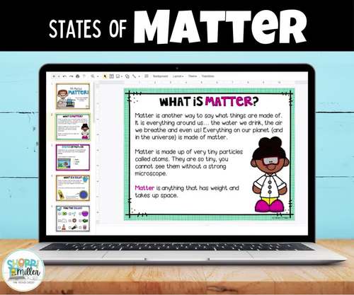 States of Matter Digital Science Lesson Activities and Assessment BUNDLE