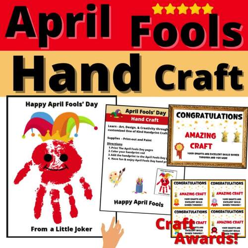 April Fools Day Hand Craft Activity Paint Little Joker Resource Fools' Day