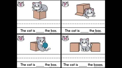 Prepositions - Cat Themed Task Cards by Car-Mel Learning | TPT