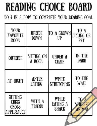 August Reading Choice Boards - Back to School Reading Homework | TPT