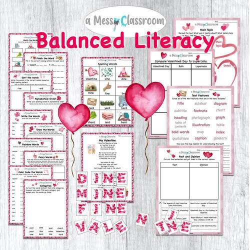 2nd Grade Valentine's Day Diversified Reading Unit w/ -ar & -ine ...