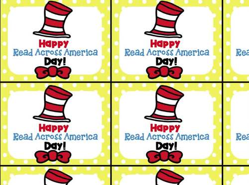 Cute Gift Tag for Read Across America Day || Read Across America Week