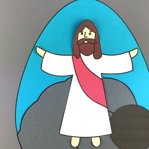 He Is Risen Crafts - Christian Religious Bible Easter Craft - Sunday School