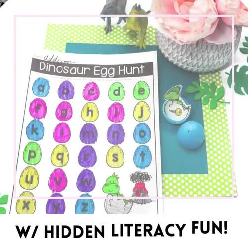 Dinosaur Egg Hunt Letter Initial Sound Activity - Dinosaur Alphabet ...