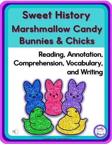 Close Reading Comprehension Marshmallow Candy Bunnies & Chicks | TPT