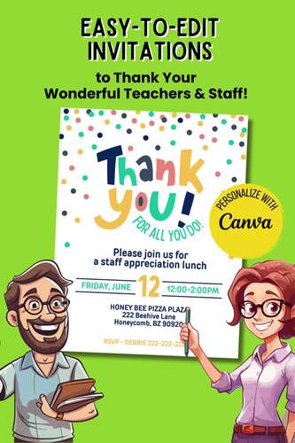 Thank You Staff Lunch Flyer or Invitation Template | Appreciation Lunch