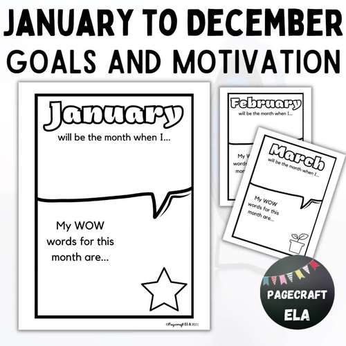 January-December | Monthly Goal-Setting Activities | School Year