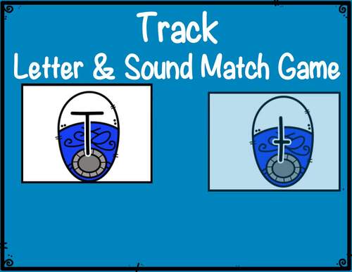 Track Themed Upper & Lowercase Letter & Sound Match Game | TPT