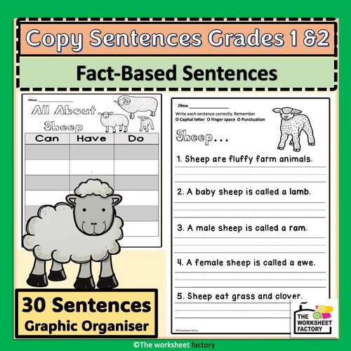 Farm Animal Copy the sentences Writing worksheets Handwriting Practice ...