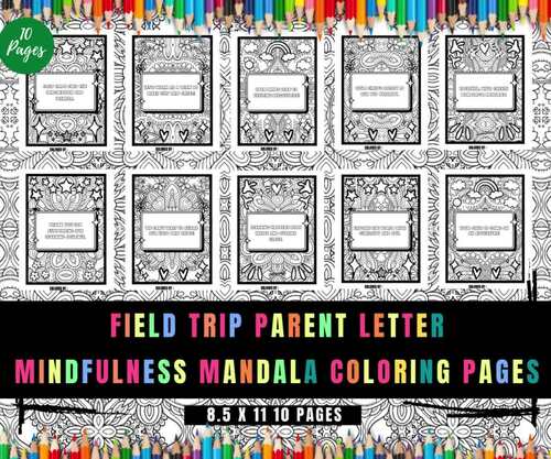 Field Trip Parent Letter Activities, Mindfulness Relaxing Coloring Pages